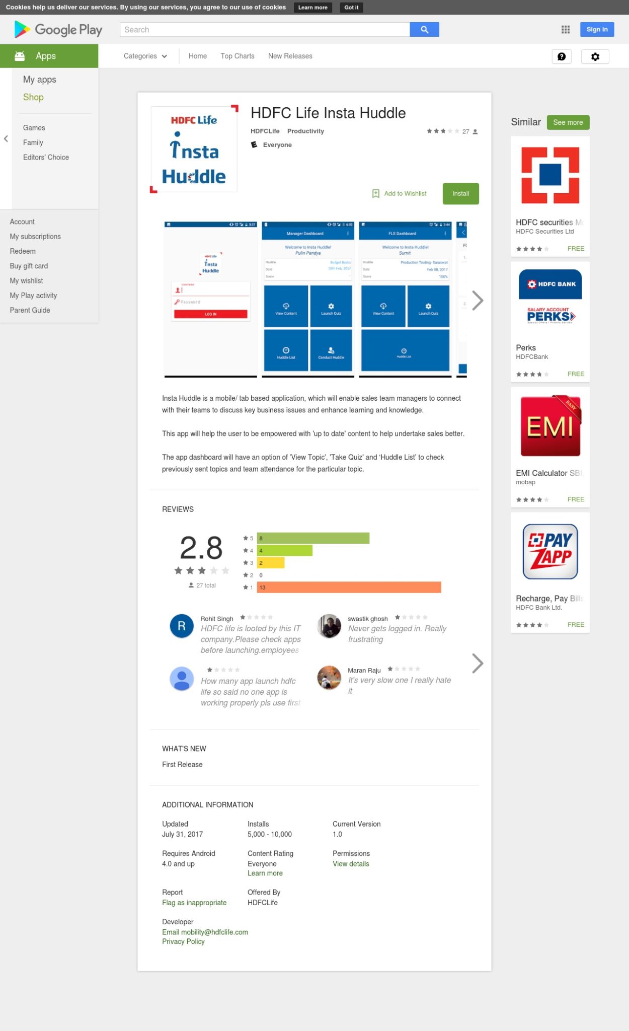 HDFC Life Insta Huddle | Sukritinfotech